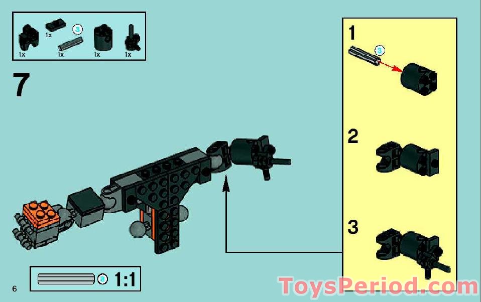 LEGO 8101 Claw Crusher Instructions and Parts List