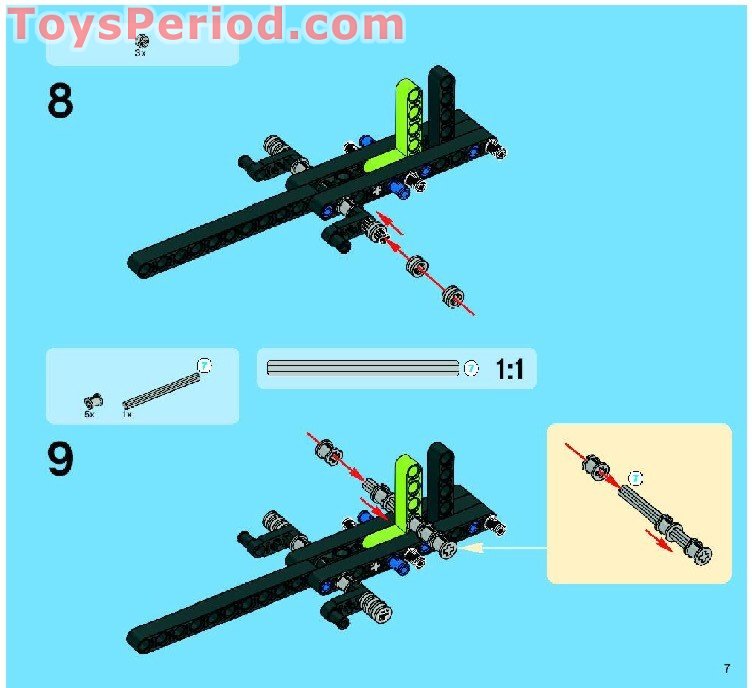 LEGO 8291 Dirt Bike Instructions and Parts List