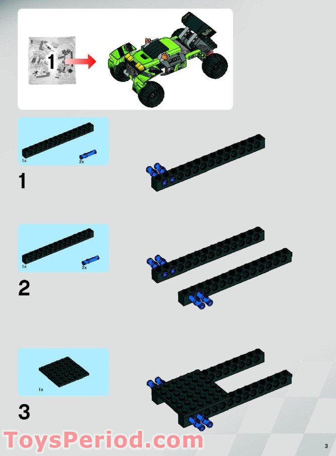 LEGO 8496 Desert Hammer Instructions and Parts List