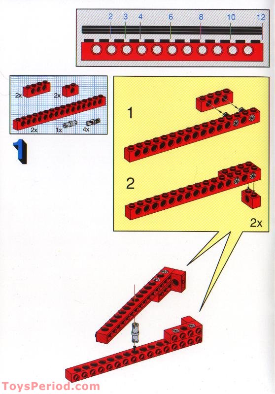 LEGO 9612 Lever Set Instructions and Parts List