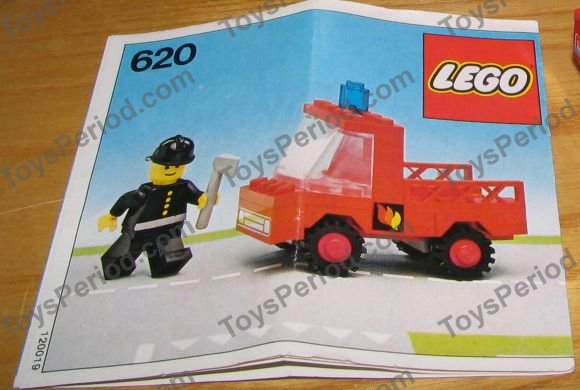 LEGO 620-1 Fireman's Car Instructions and Parts List
