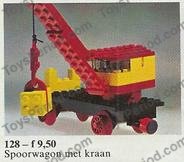 LEGO 128-2 Mobile Crane (Train Base) Instructions and Parts List