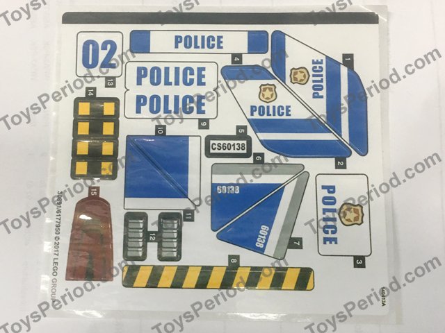 LEGO Sets with Part 60138stk01a Sticker Sheet for Set 60138 ...
