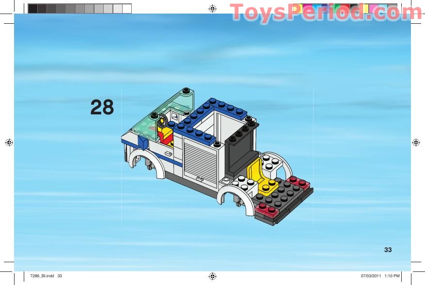 LEGO 7286 Prisoner Transport Instructions and Parts List