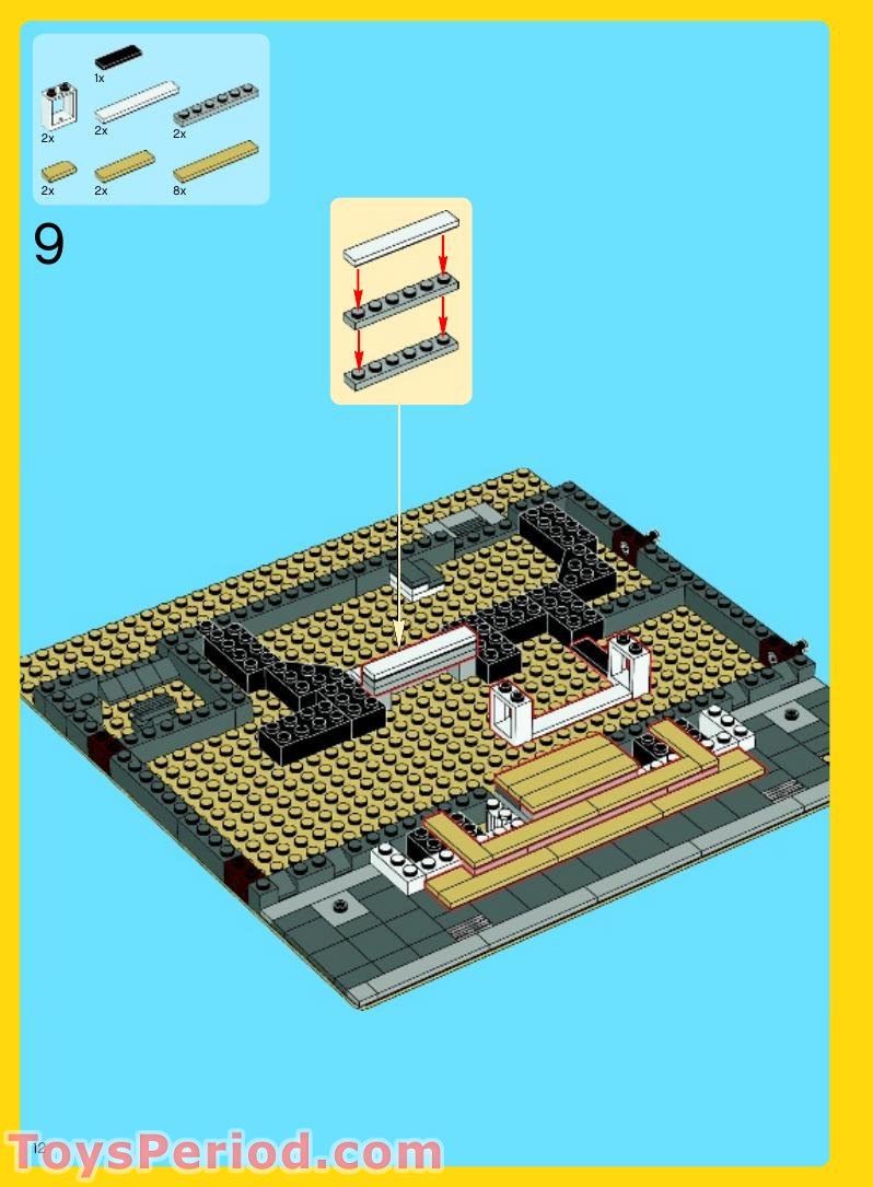 LEGO 10224 Town Hall Instructions and Parts List