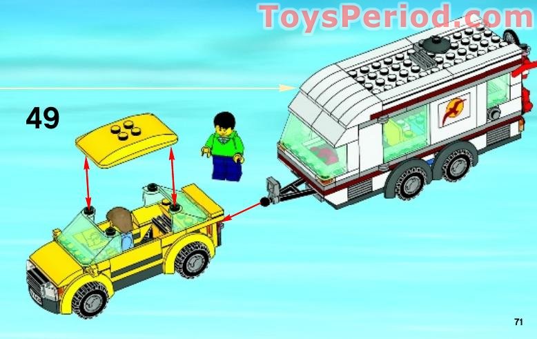 LEGO 4435 Car and Caravan Instructions and Parts List