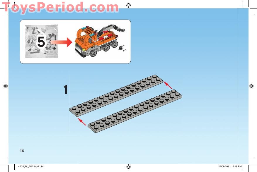 LEGO 4635 Fun with Vehicles Instructions and Parts List