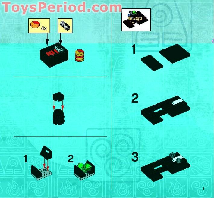 LEGO 3828 Air Temple Instructions and Parts List