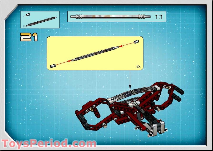 LEGO 4481 Technic Hailfire Droid Instructions and Parts List