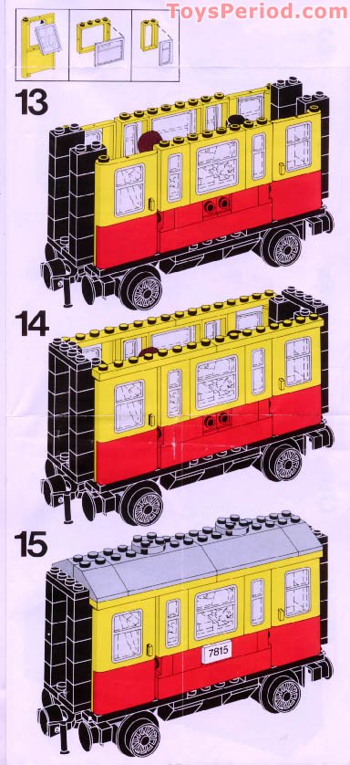 LEGO 7815 Sleeping Car Instructions and Parts List