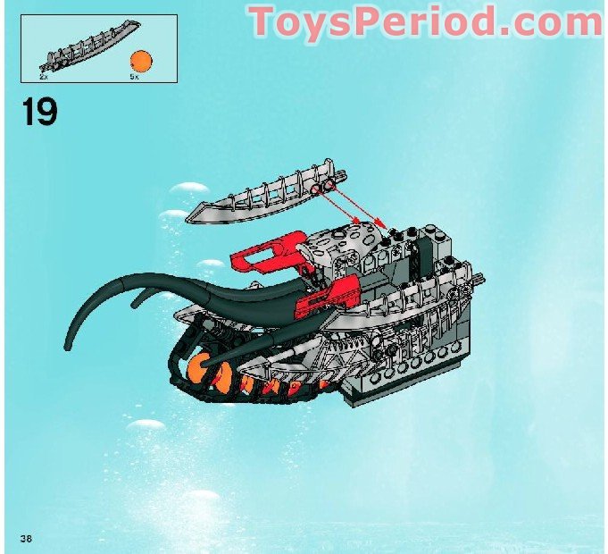 LEGO 8926 Toa Undersea Attack Instructions and Parts List