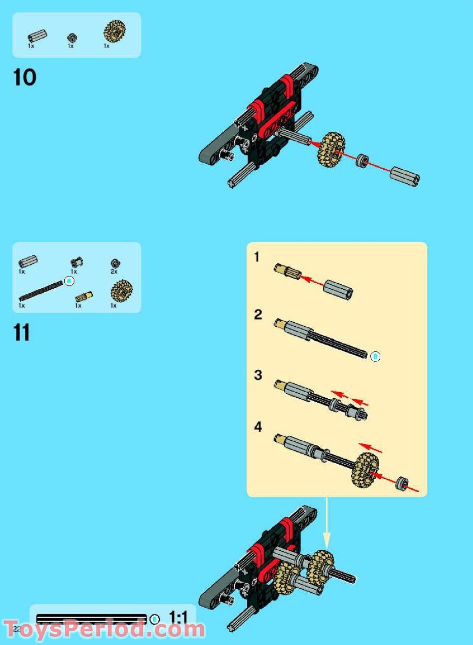 LEGO 8294 Excavator Instructions and Parts List