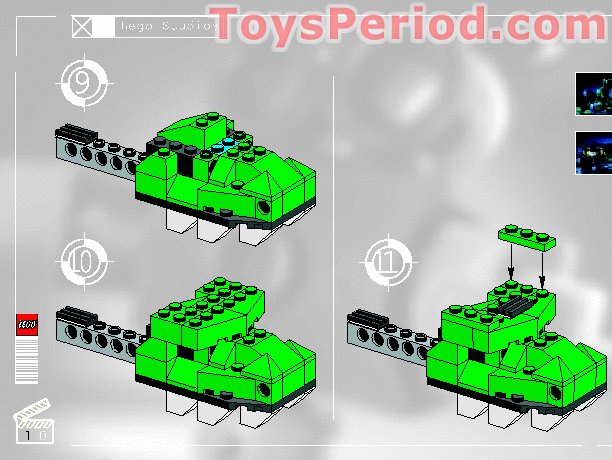 LEGO 1354 Dino Head Attack Instructions and Parts List