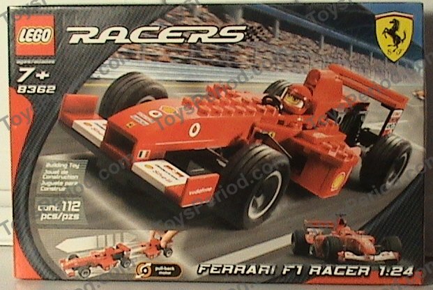 LEGO 8362 Ferrari F1 Racer 1:24 Scale Instructions and Parts List