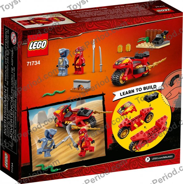 LEGO 71734 Kai's Blade Cycle Set Parts List