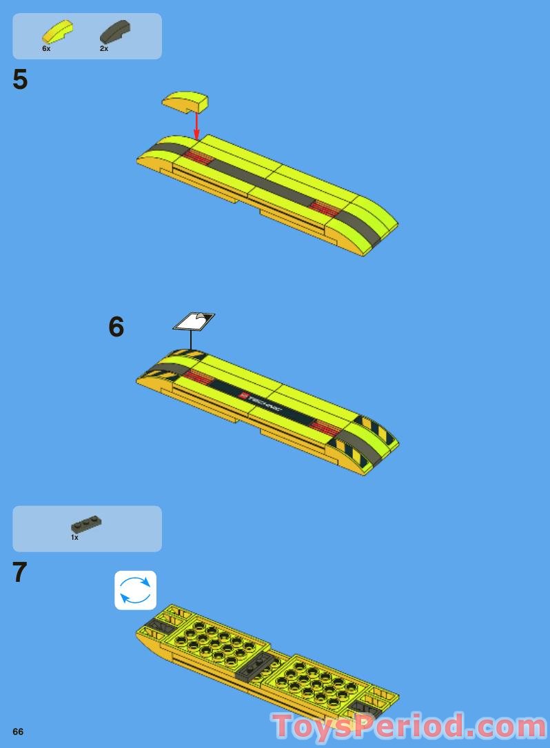 LEGO 8043 Motorized Excavator Instructions and Parts List