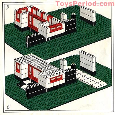 LEGO 345-1 House with Mini Wheel Car Instructions and Parts List