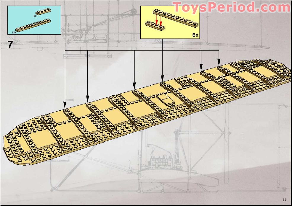 LEGO 10124 Wright Flyer Instructions and Parts List