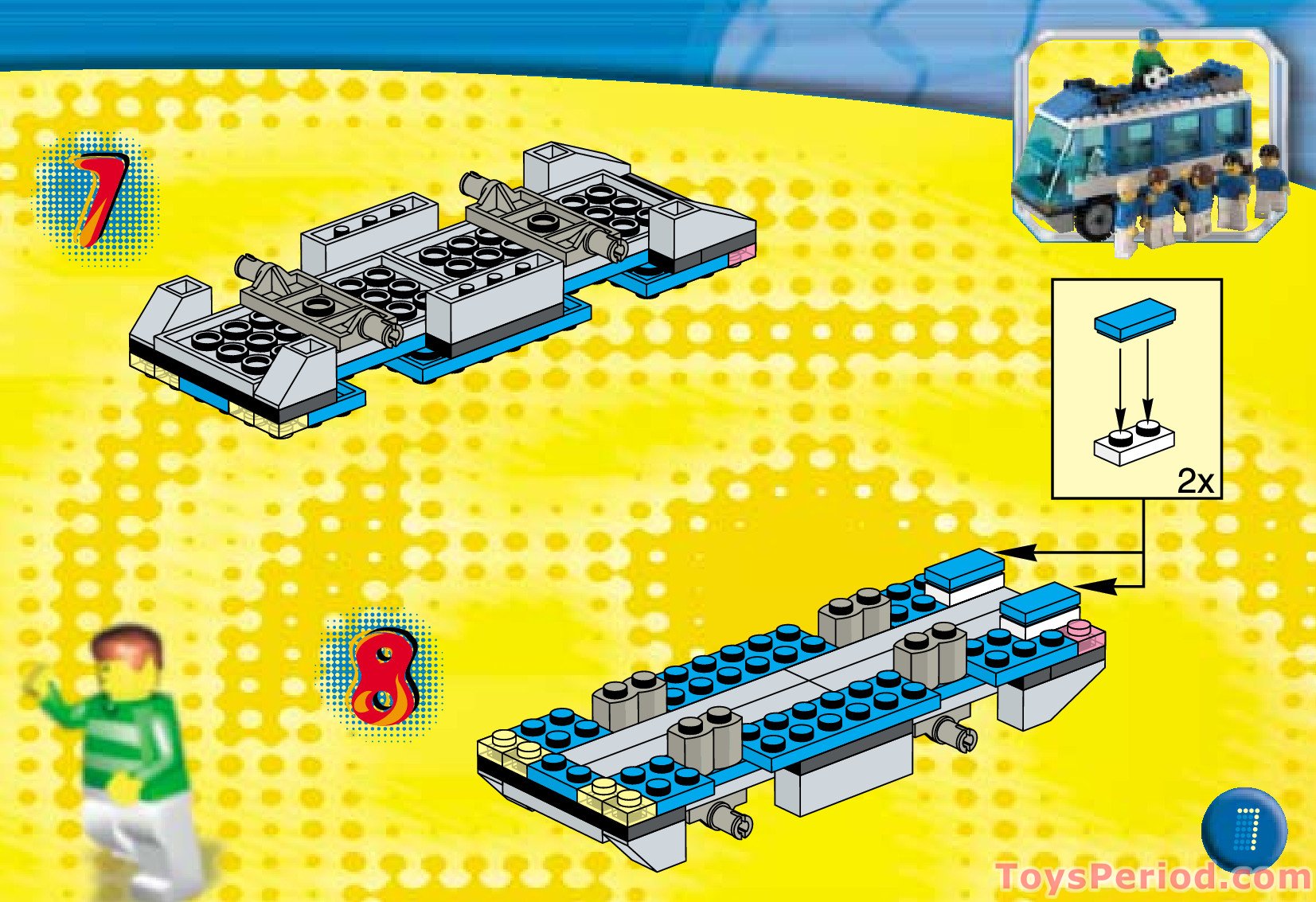 LEGO 3406 Americas Bus Instructions and Parts List