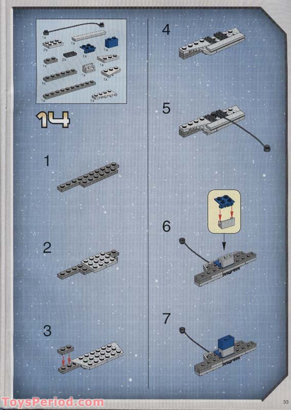 LEGO 4483-2 AT-AT, Blue Box Instructions and Parts List