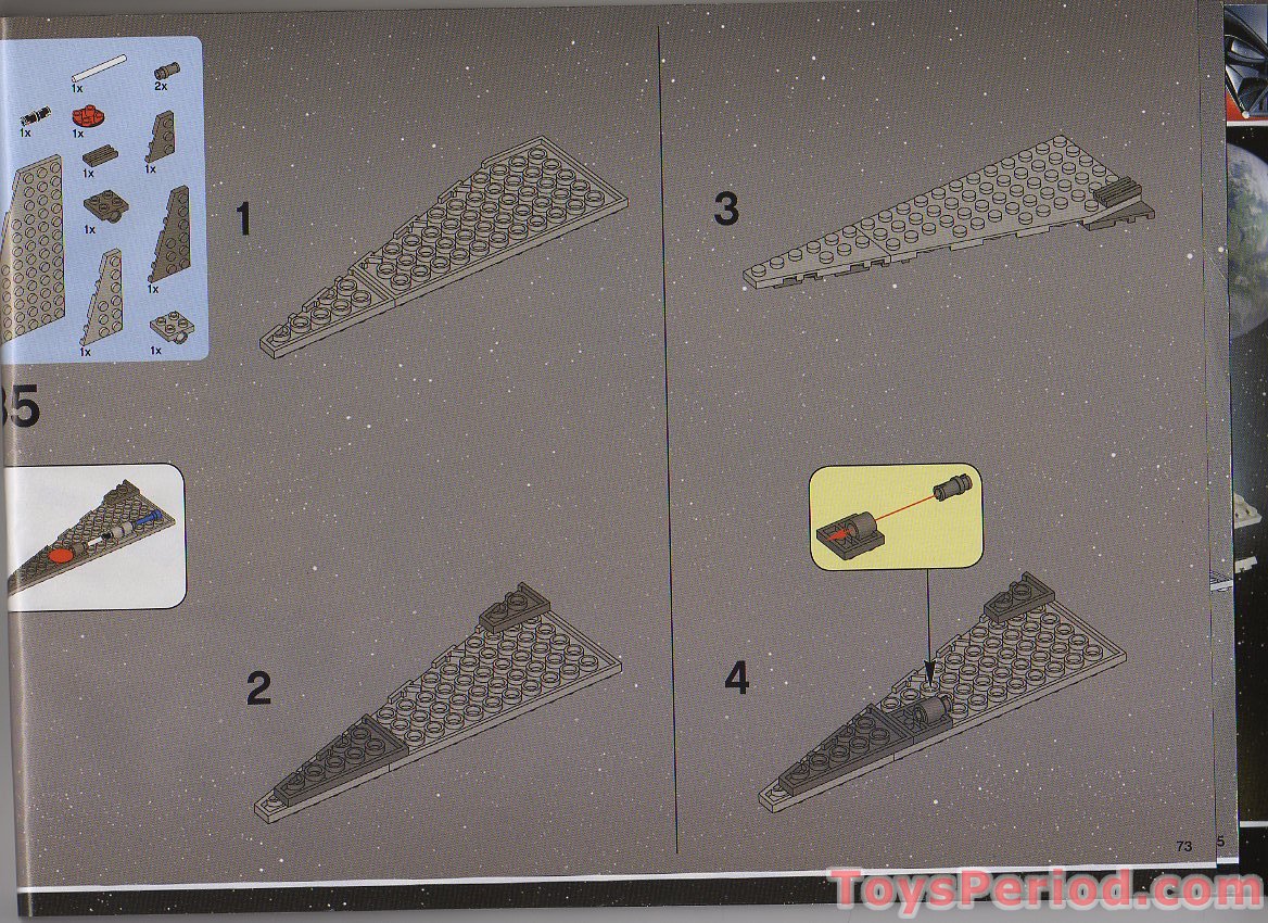 LEGO 6211 Imperial Star Destroyer Instructions and Parts List