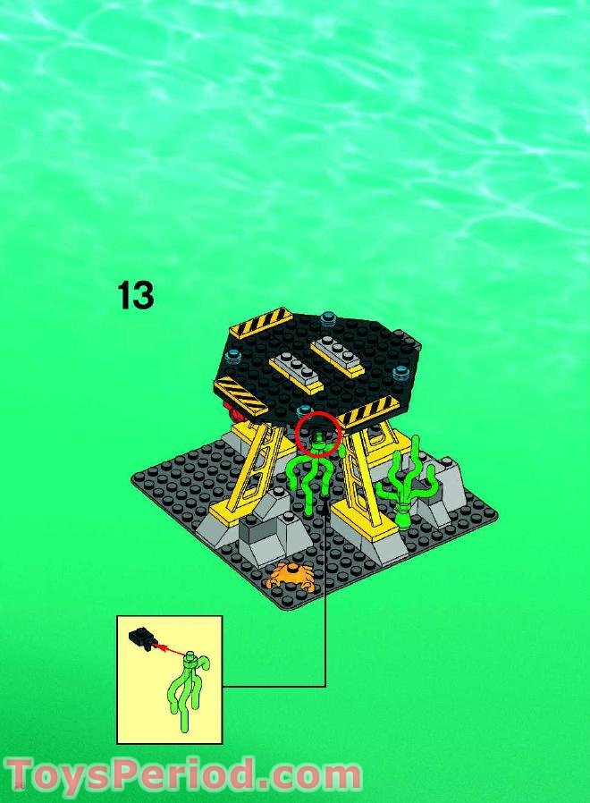 LEGO 7775 Aquabase Invasion Instructions and Parts List
