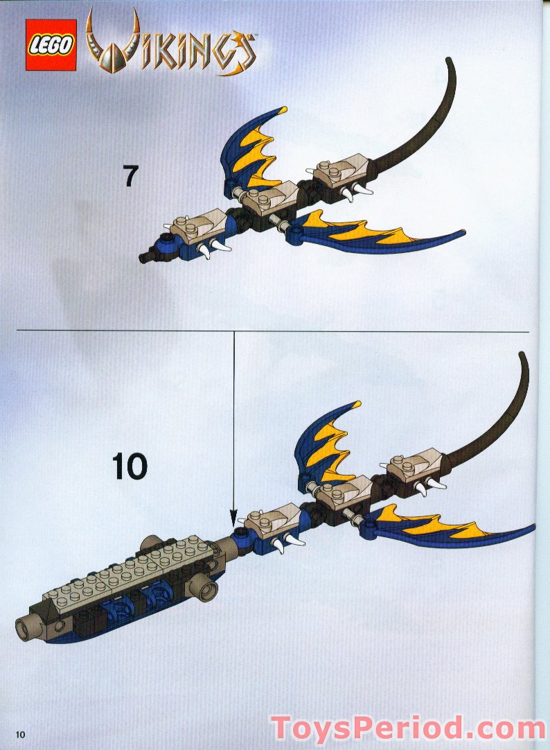 LEGO 7021 Viking Double Catapult Versus Armored Ofnir Dragon ...