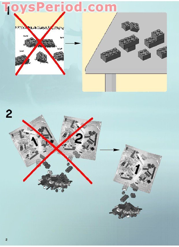 LEGO 7037 Tower Raid Instructions and Parts List