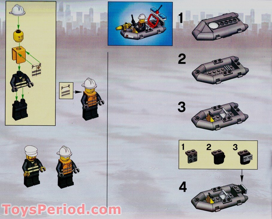 LEGO 7046 Fire Command Craft Set Parts Inventory and Instructions ...