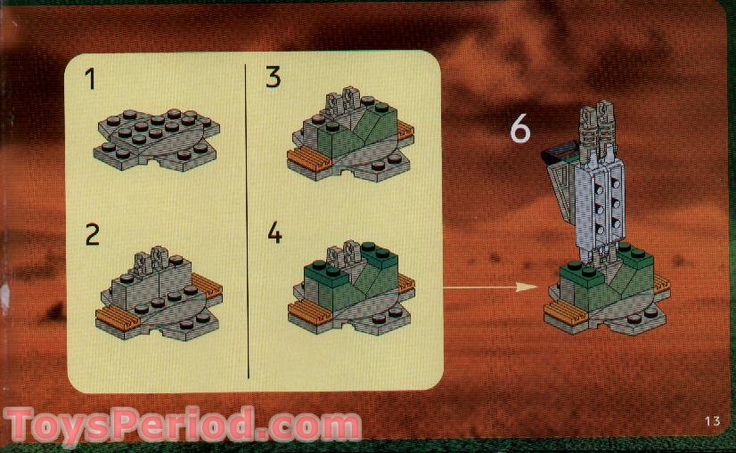 LEGO 7311 Red Planet Cruiser Instructions and Parts List