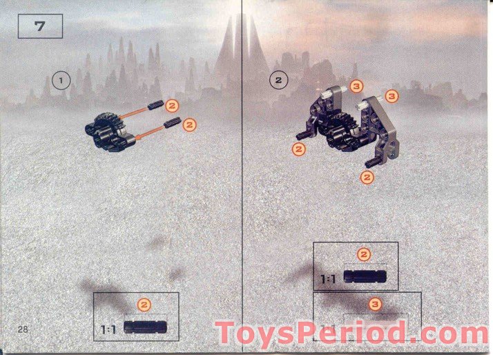 LEGO 8614-1 Vahki Nuurakh Instructions and Parts List