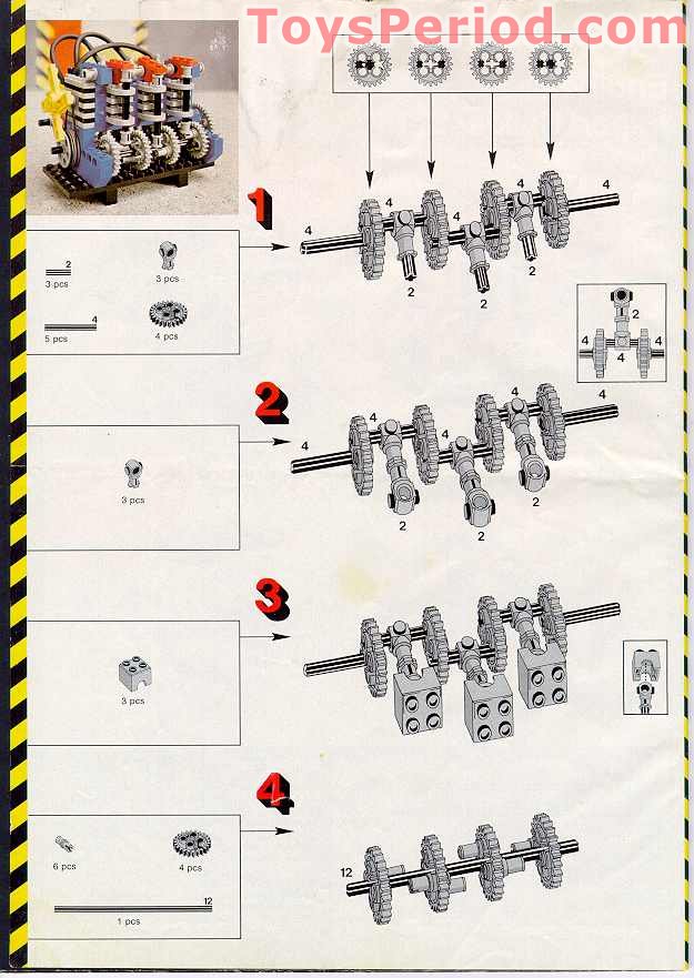 LEGO 8858-2 Auto Engines Instructions and Parts List