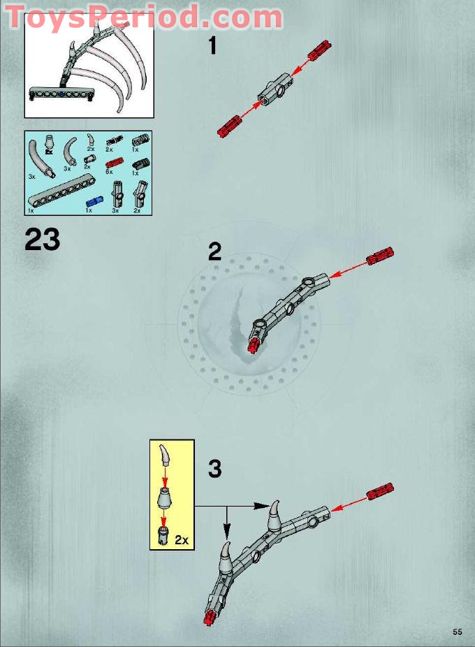 LEGO 8894 Piraka Stronghold Instructions and Parts List