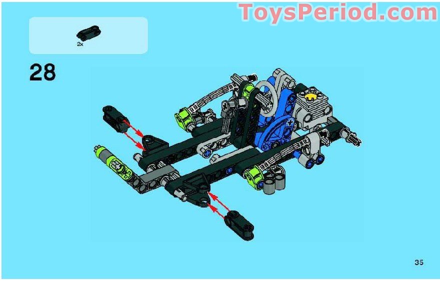 LEGO 8256 Super Kart Instructions and Parts List
