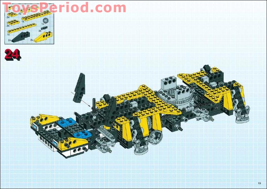LEGO 8438 Pneumatic Crane Truck Instructions and Parts List