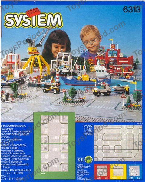 LEGO 6313 Two Cross-Road Plates Instructions and Parts List