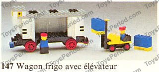 LEGO 147 Refrigerated Car with Forklift Instructions and Parts List
