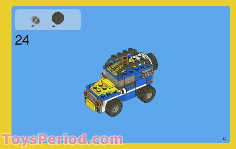 LEGO 5765 Transport Truck Instructions and Parts List
