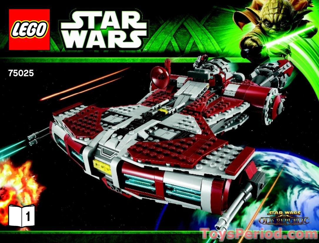LEGO 75025 Jedi Defender-class Cruiser Instructions and Parts List