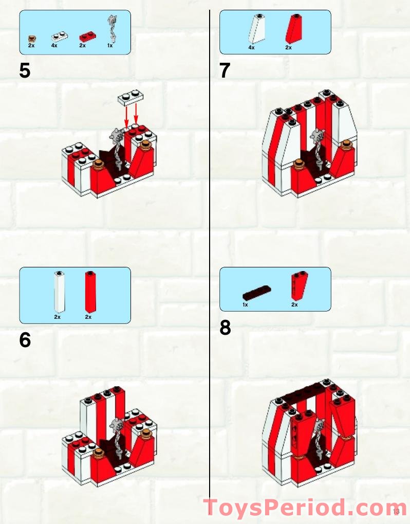 LEGO 10223 Kingdoms Joust Instructions and Parts List