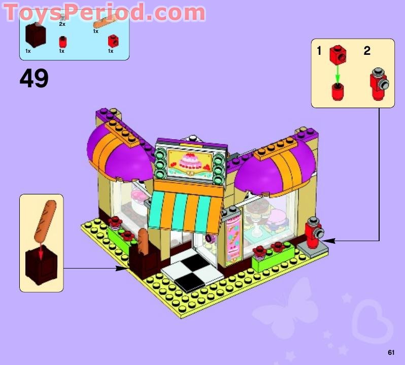 LEGO 41006 Downtown Bakery Instructions and Parts List