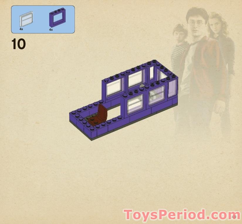 LEGO 4866 The Knight Bus Instructions and Parts List