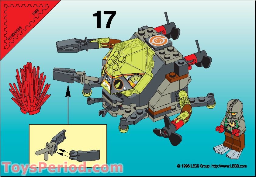 LEGO 6140 Crab - Sea Creeper Instructions and Parts List