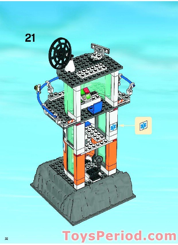 LEGO 7739 Coast Guard Patrol Boat and Tower Instructions and Parts List