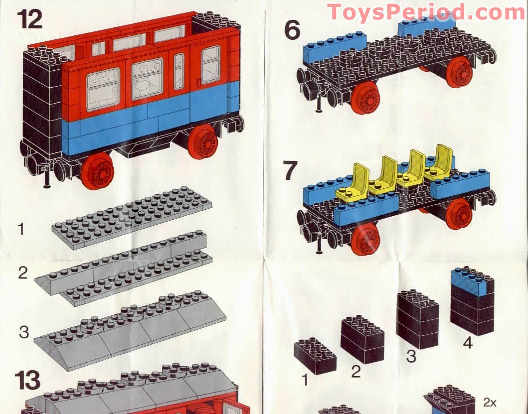 LEGO 7818 Passenger Coach Instructions and Parts List