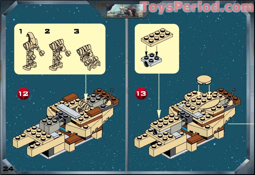 LEGO 7155 Trade Federation AAT Instructions and Parts List