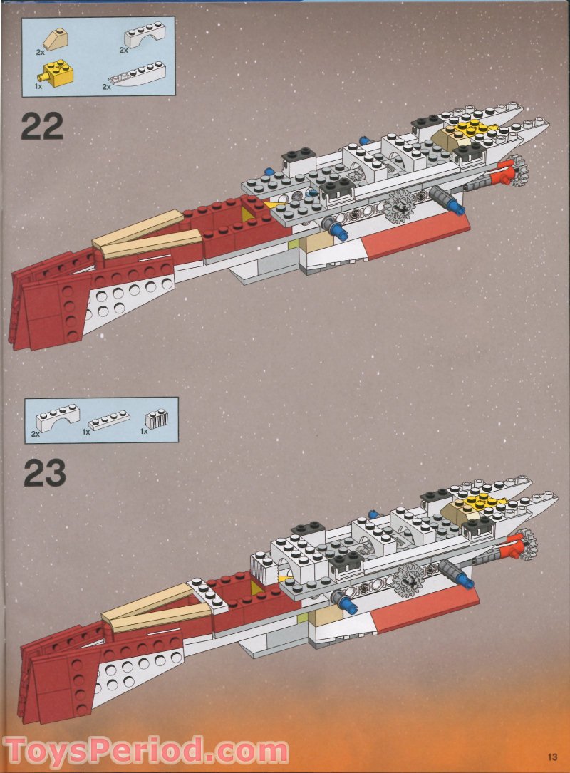 LEGO 7259 Arc-170 Starfighter Instructions and Parts List