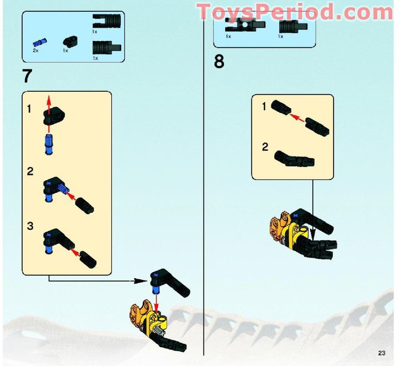 LEGO 8998 Toa Mata Nui Instructions and Parts List
