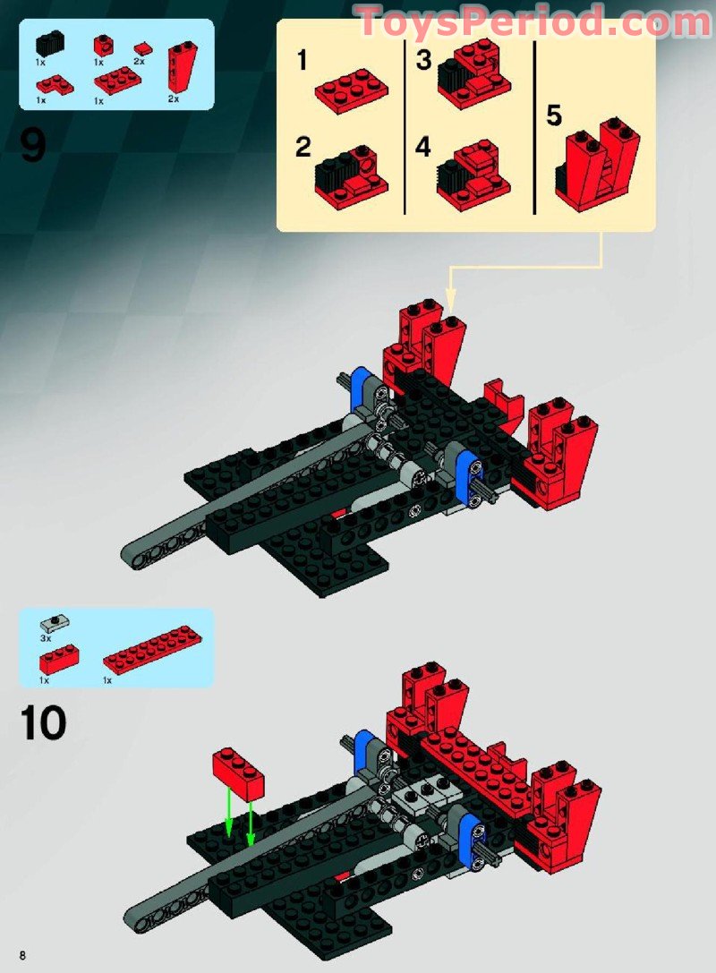 LEGO 8156 Ferrari FXX 1:17 Instructions and Parts List