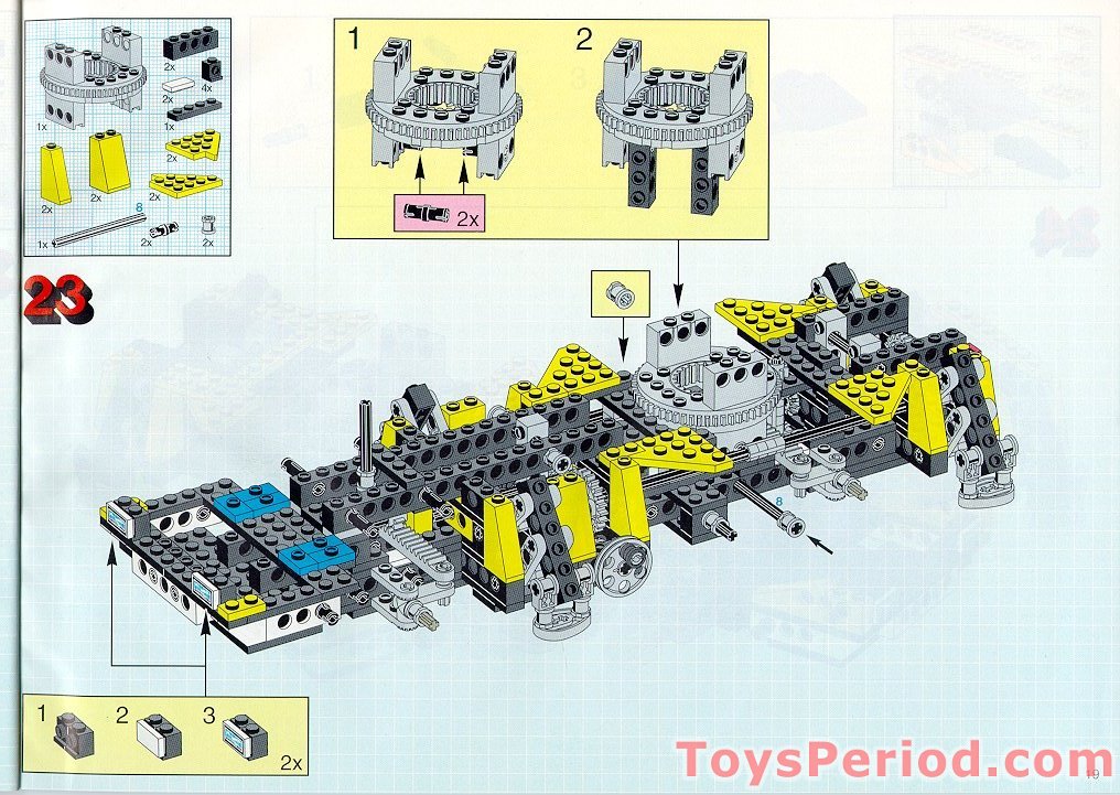 LEGO 8460 Pneumatic Crane Truck Instructions and Parts List